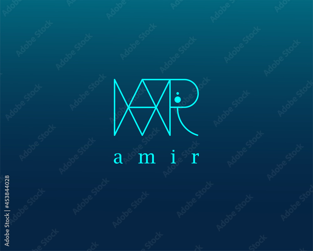 Stock-Vektorgrafik „logo name Amir usable logo design for private logo ...