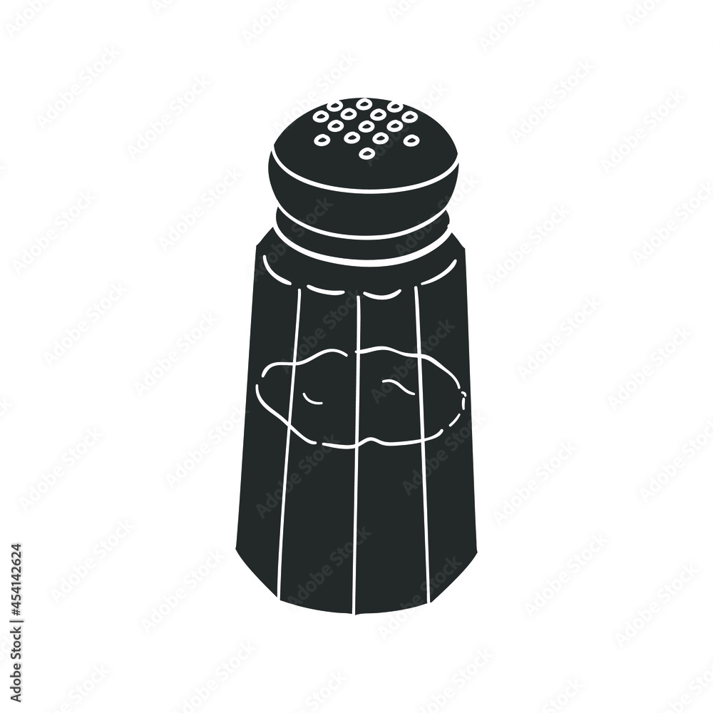Salt Shaker Icon Silhouette Illustration. Sodium Cooking Pot Vector ...