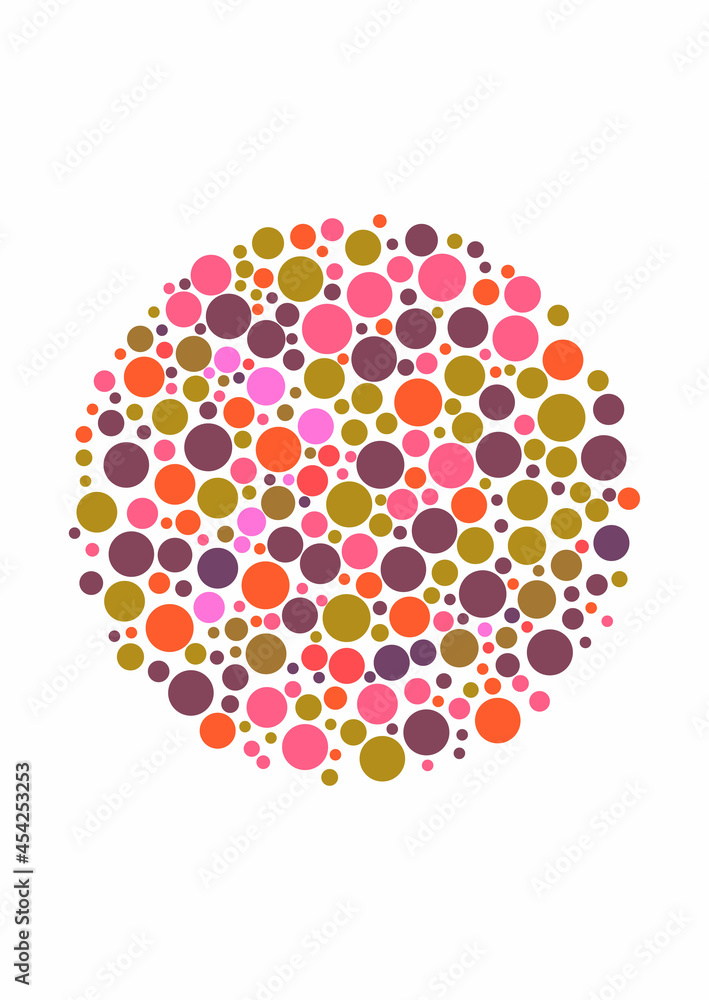 Vector graphic of Color blind test design. The wave line cunningly hid ...