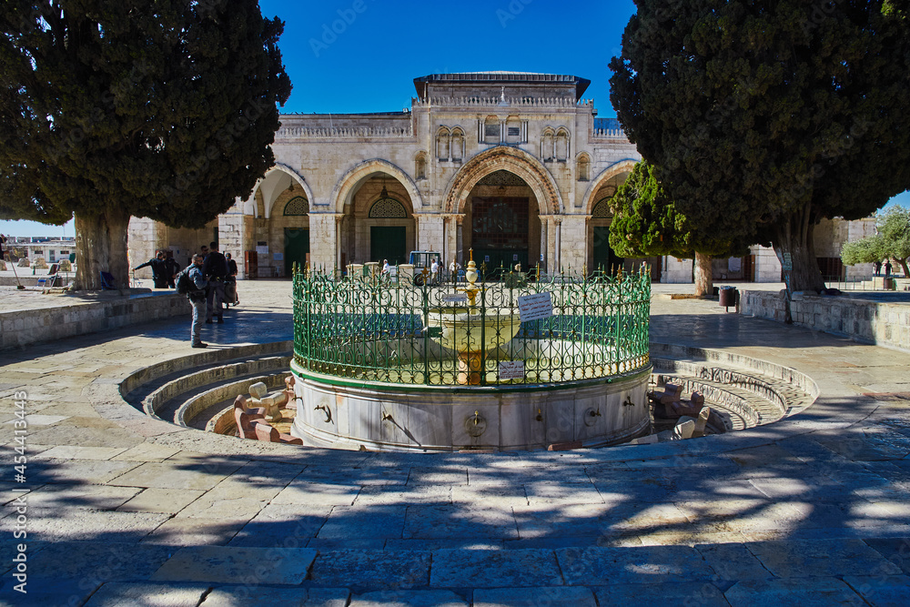 Jerusalem, Israel - 04 Jule 2021: Al-Aqsa Mosque and The al-Kas ...