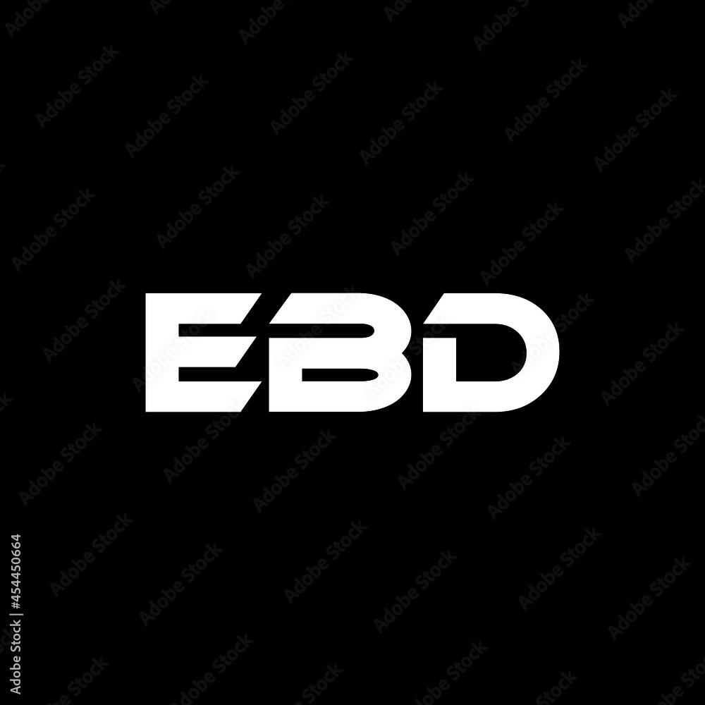 EBD letter logo design with black background in illustrator, vector ...