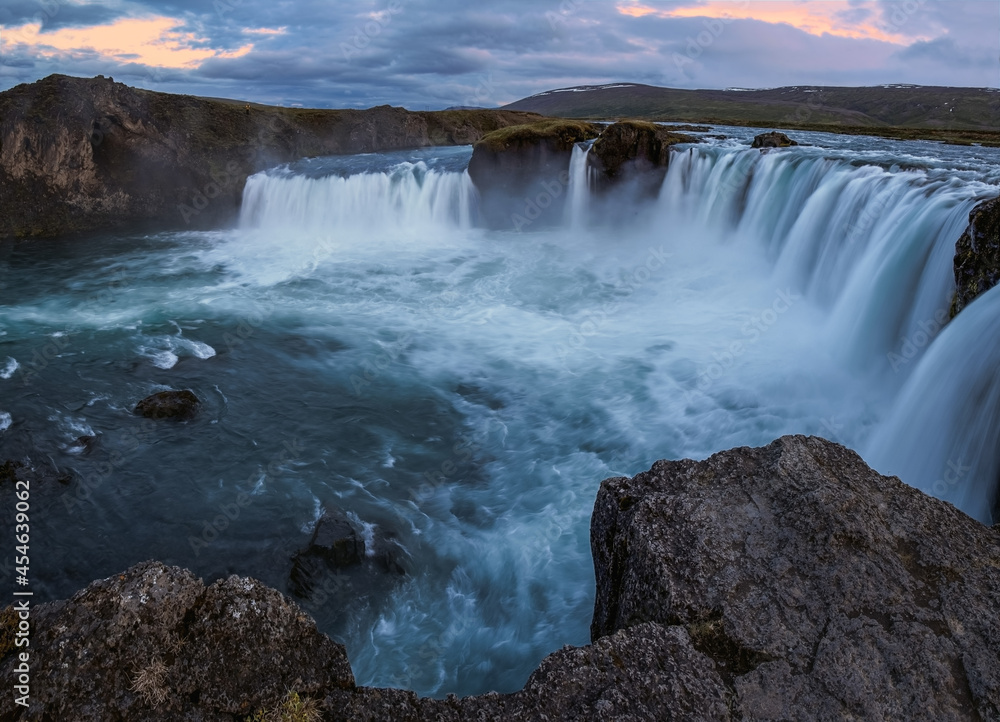 Photo Stock Goðafoss Waterfall (waterfall of the Gods) is one of the ...
