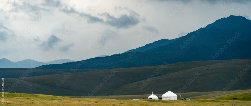 Yurt. National ancient home of Asian countries. National housing. Yurts ...