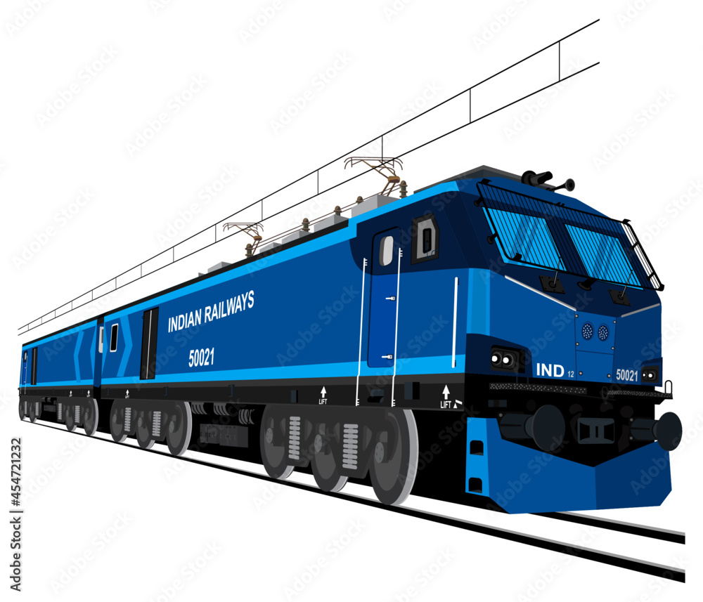 Illustration of Indian Train concept Stock Vector | Adobe Stock