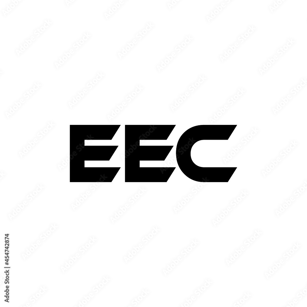 EEC letter logo design with white background in illustrator, vector ...