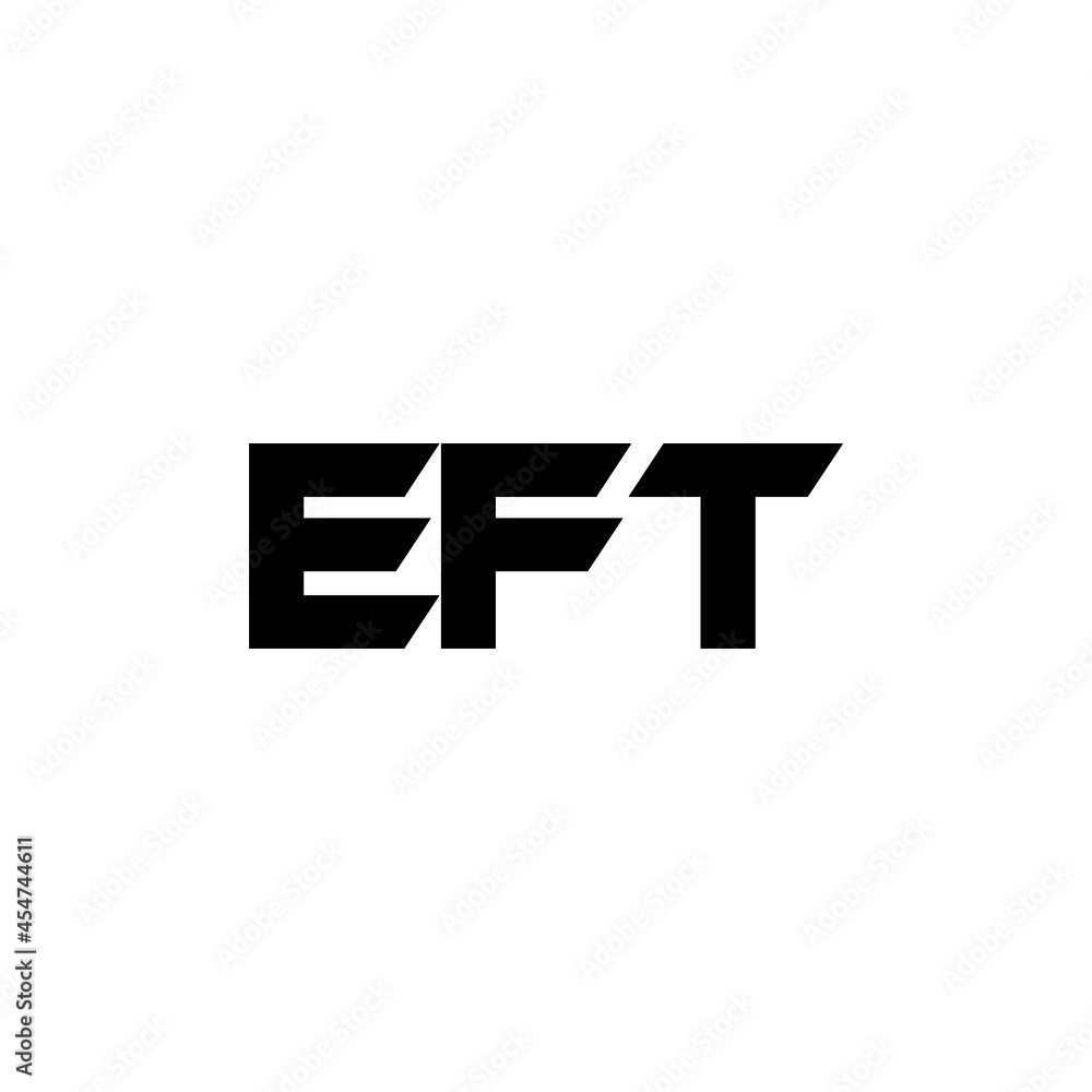 Stock-Vektorgrafik „EFT letter logo design with white background in ...