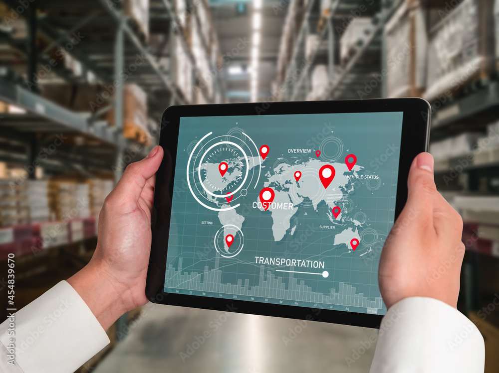 Warehouse management innovative software in computer for real time ...