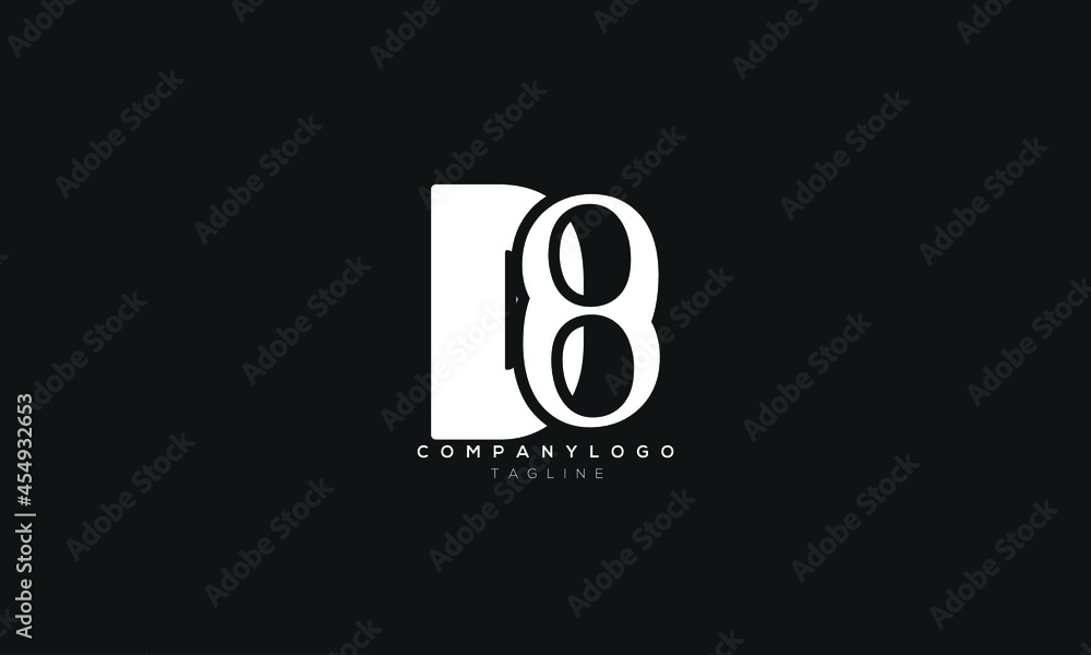 D8, 8D, Abstract initial monogram letter alphabet logo design Stock ...