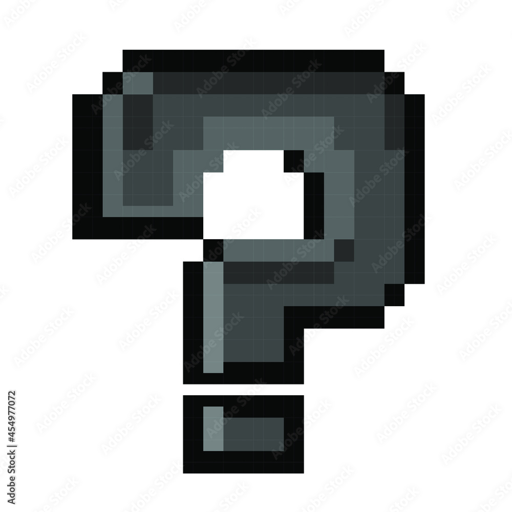 Vector de Stock Question mark icon pixel art style. Isolated vector ...