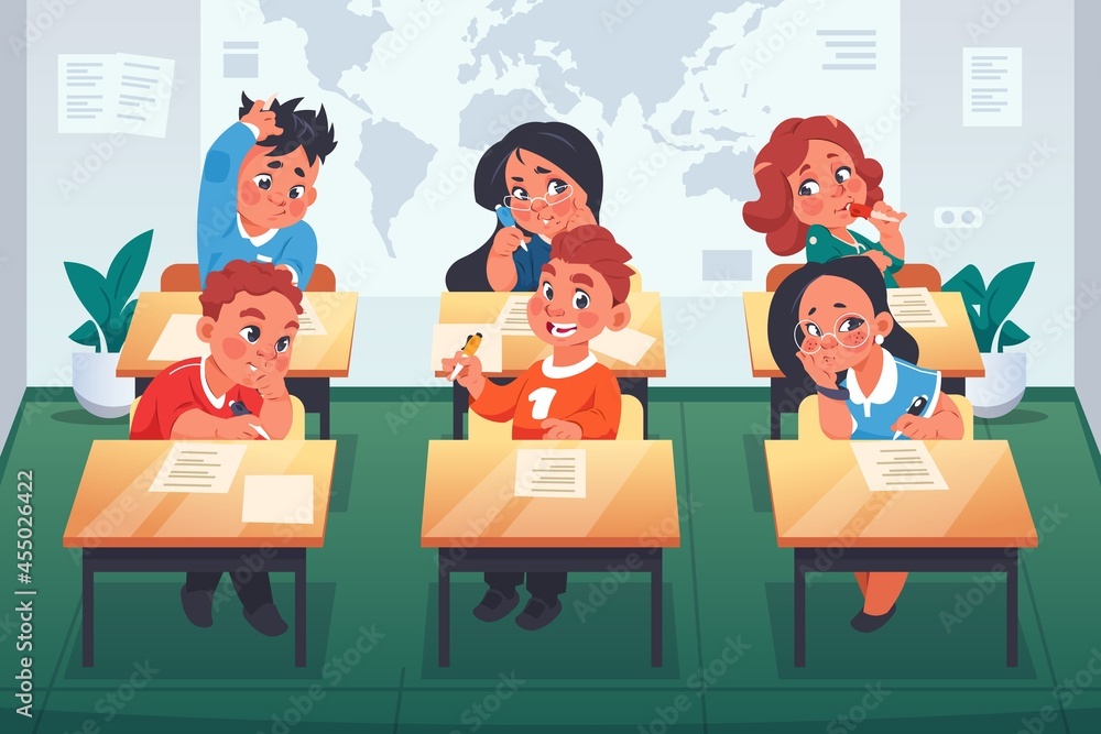 Taking A Test Cartoon