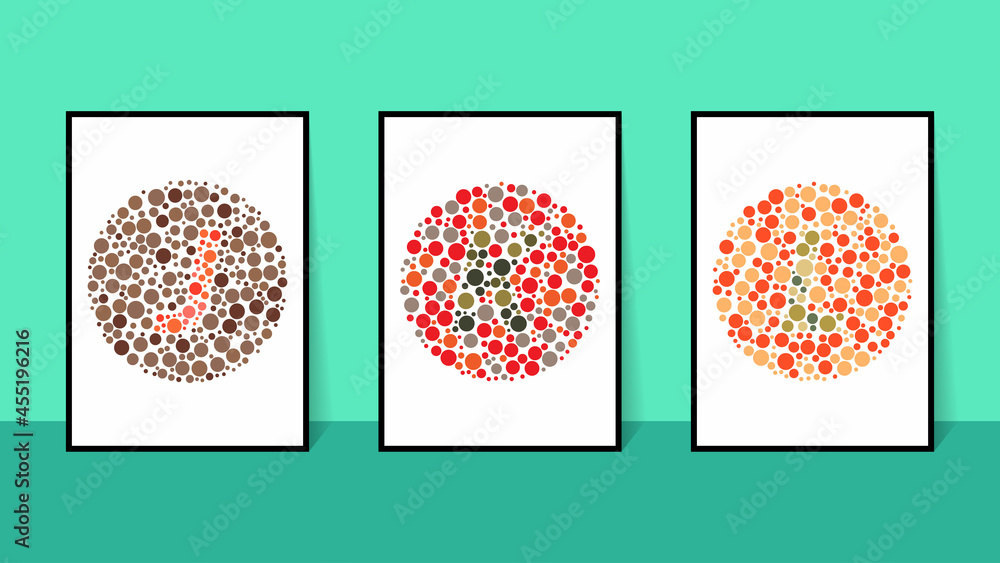 Vector de Stock vector graphic of color blind Test. Ishihara Test ...