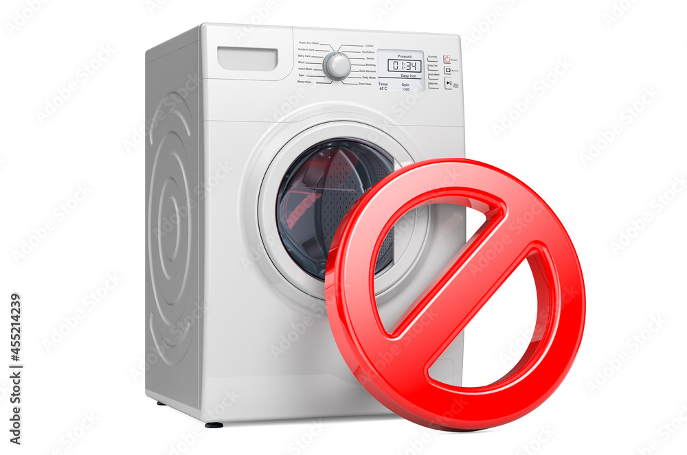 Do not wash in washing machine sign. Prohibition symbol with washing ...