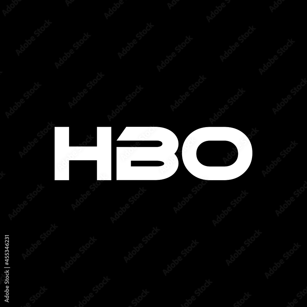 HBO letter logo design with black background in illustrator, vector ...