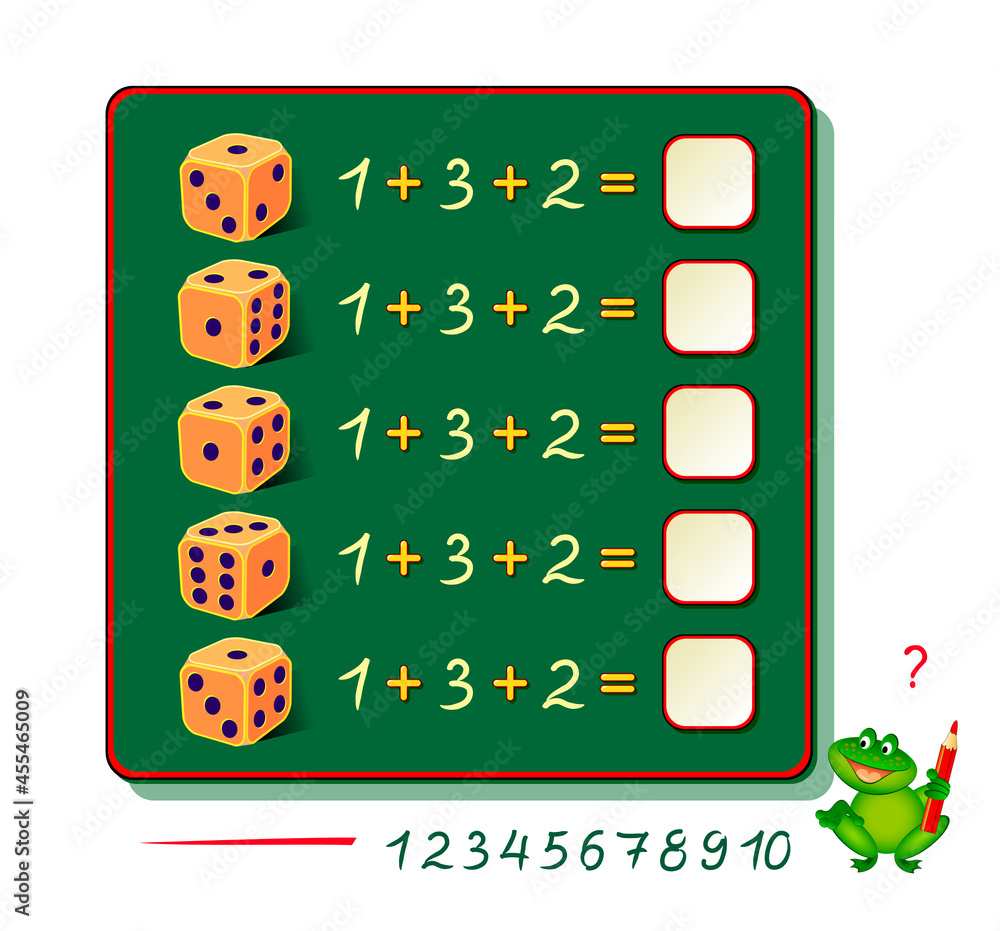 Educational mathematical game for children. Printable page with ...