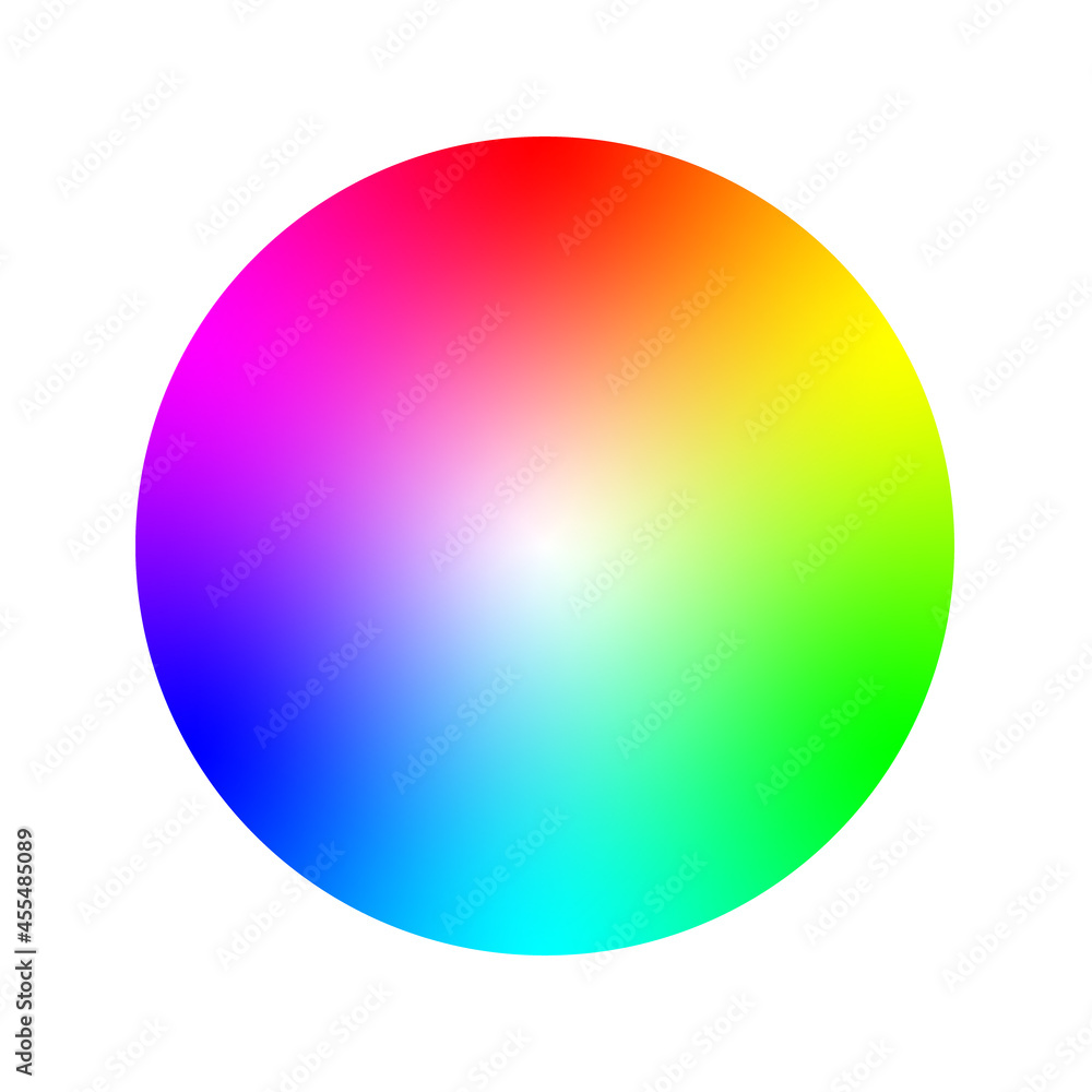 Color wheel RGB spectrum isolated on white background. Vector Stock ...