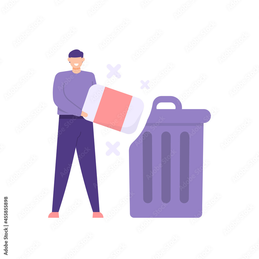 Junk file remover app concept, memory and storage saver. delete cache ...