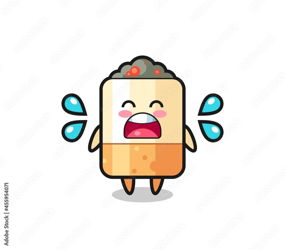 cigarette cartoon illustration with crying gesture Stock Vector | Adobe ...