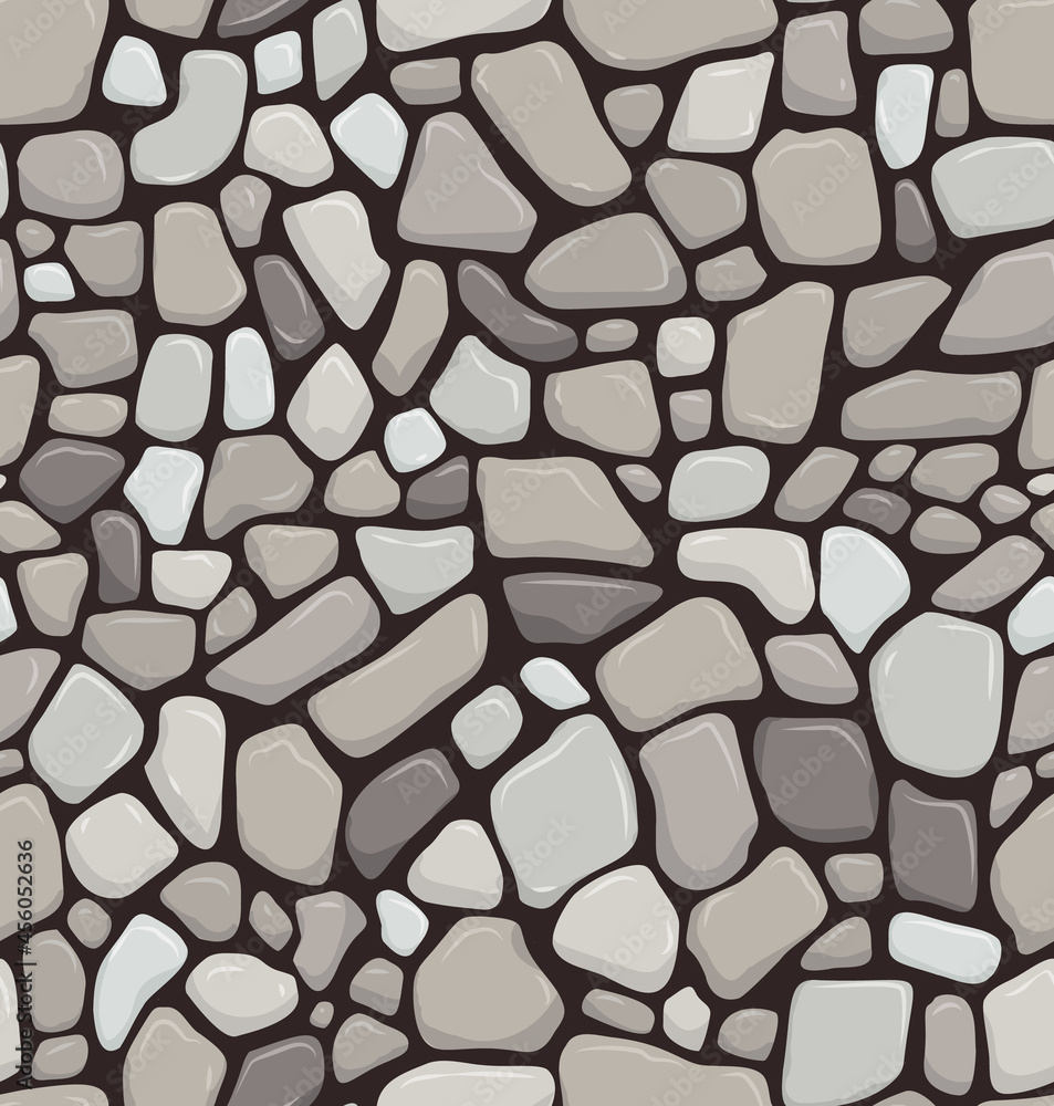 Seabed Seamless pattern realistic stone floor texture stonewall ...