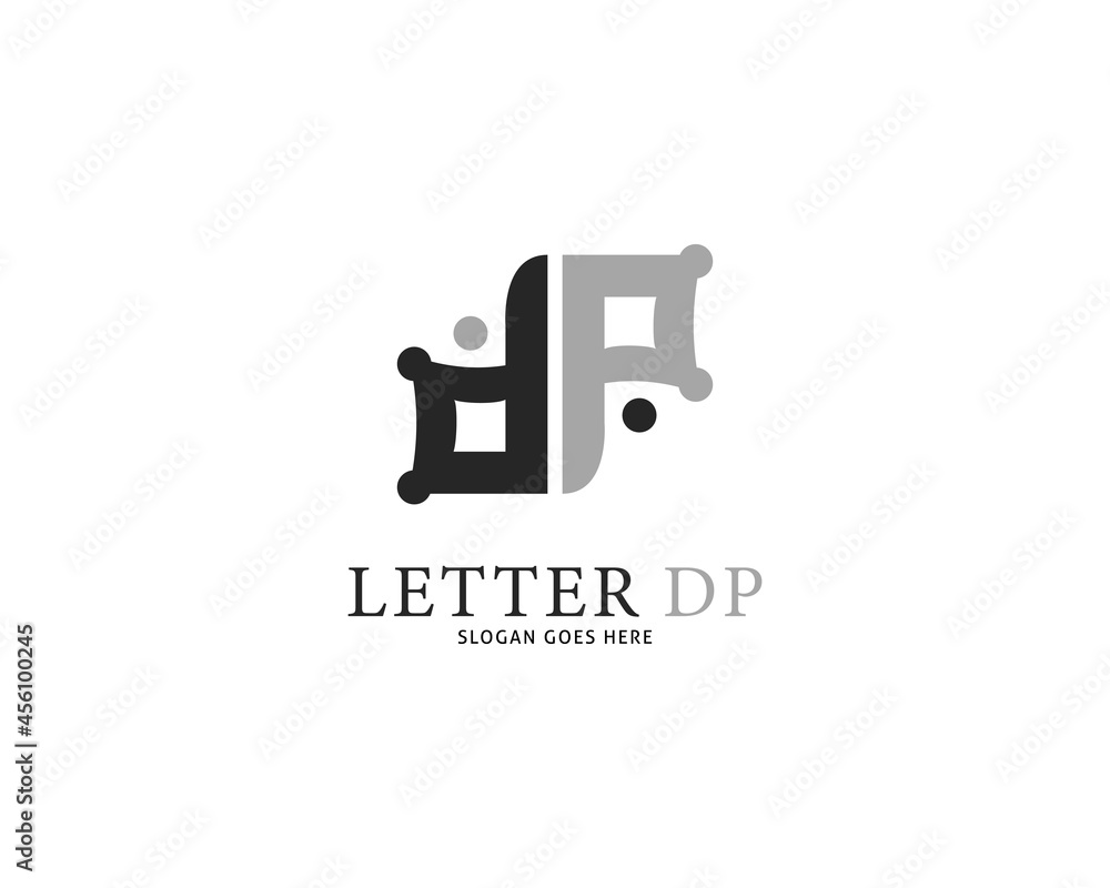 Initial Letter DP Logo Template Design Stock Vector | Adobe Stock