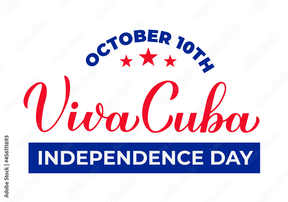 Cuba Independence Day typography poster. Cuban holiday celebrated on ...