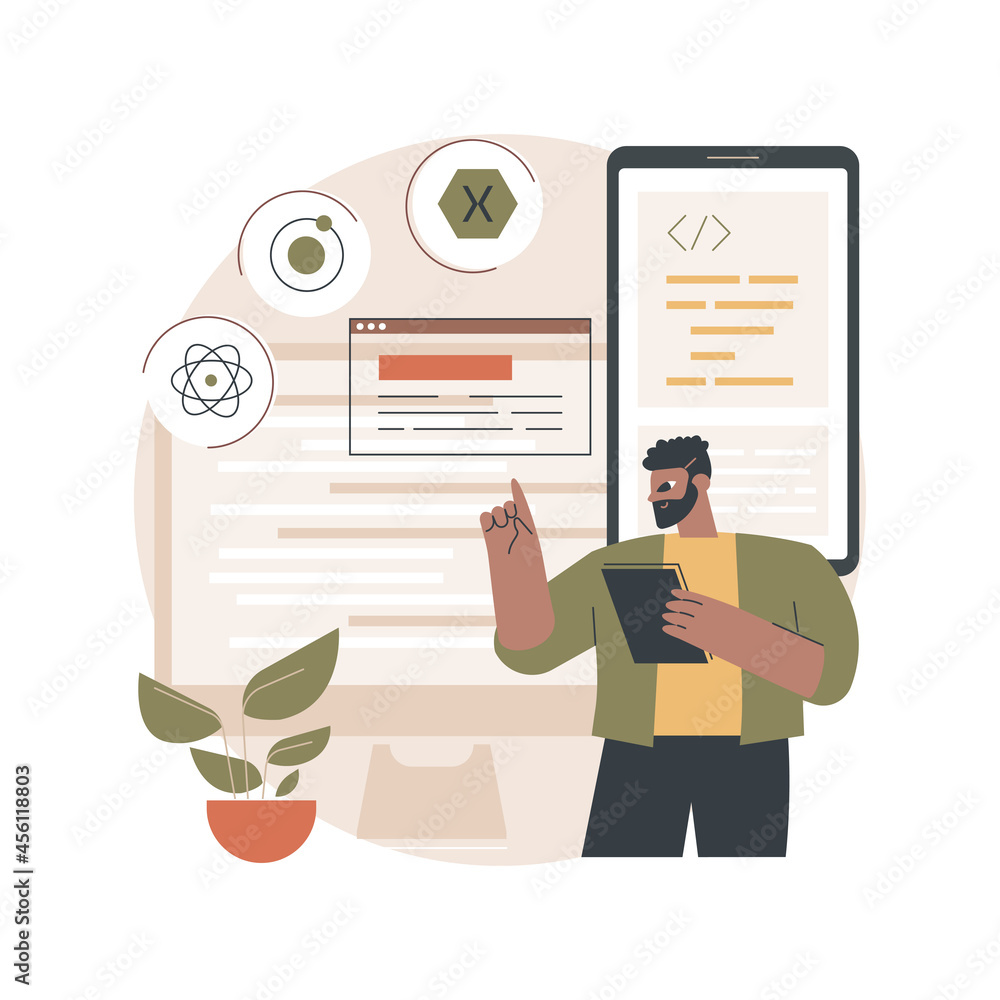 Cross-platform frameworks abstract concept vector illustration ...