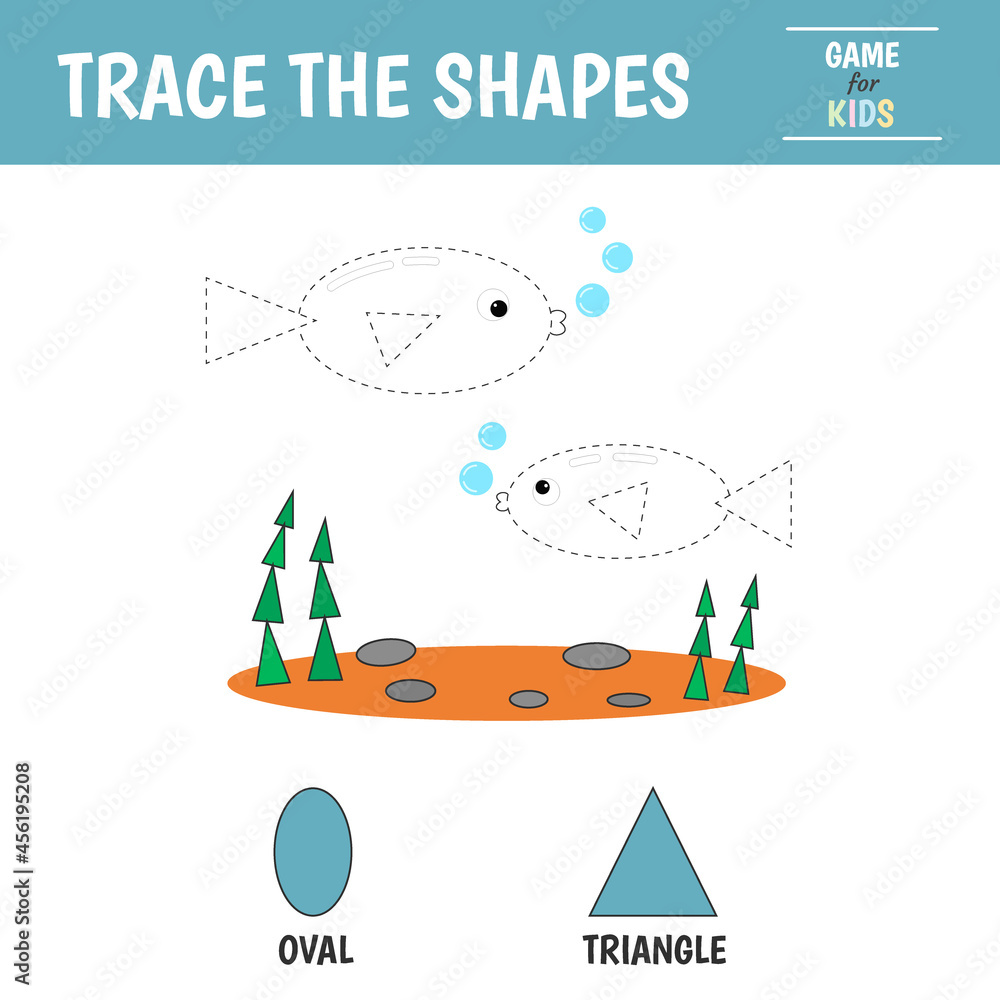 Learn geometric shapes - triangle. Preschool worksheet for practicing ...