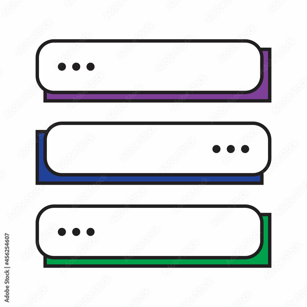 memphis minimalist line cartoon cute border box dialog. chat icon ...