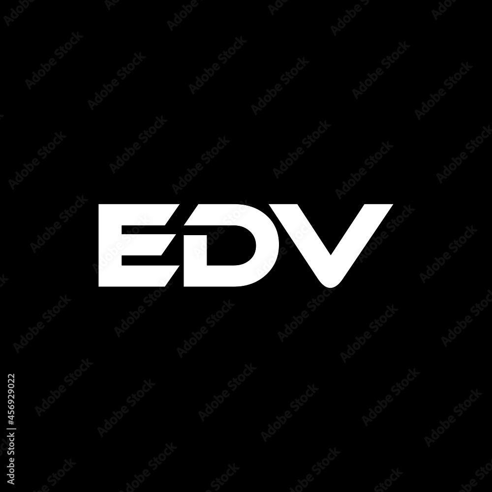 EDV letter logo design with black background in illustrator, vector ...