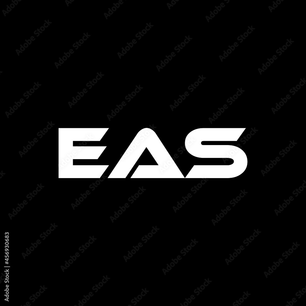 EAS letter logo design with black background in illustrator, vector ...