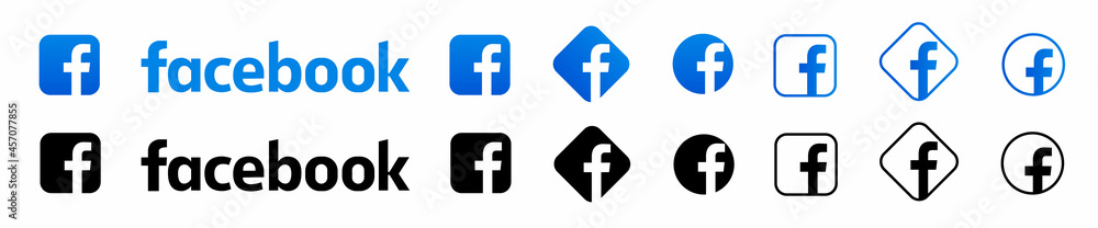 Facebook logo. Facebook button. Facebook vector. Screen social media ...