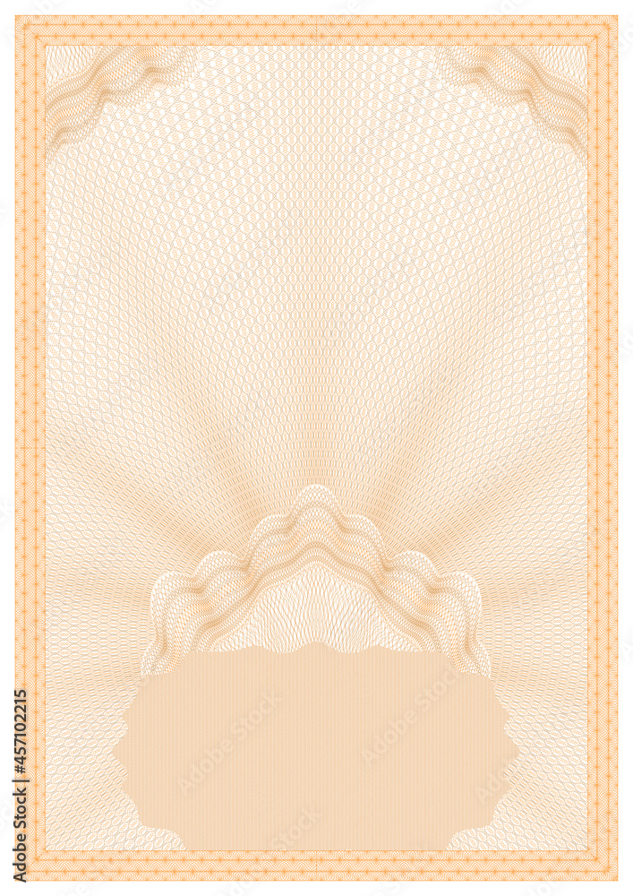 Certificate with guillotine grid and frame, design for diploma, award ...