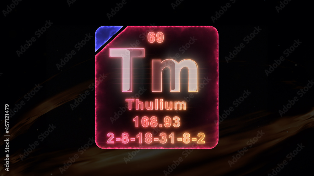Thulium The Modern Periodic Table Element Stock Illustration | Adobe Stock