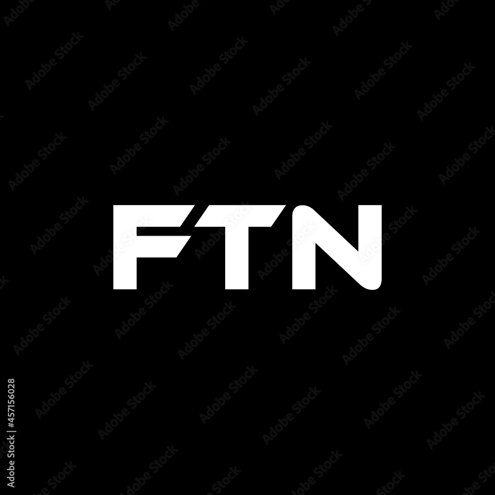 FTN letter logo design with black background in illustrator, vector ...