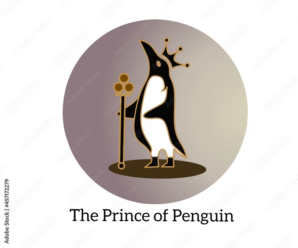 Penguin prince logo for brand name. Stock Vector | Adobe Stock