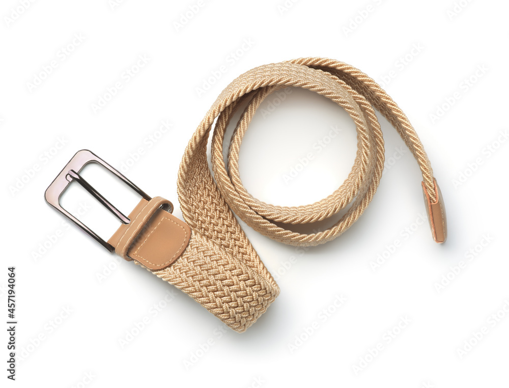 Top view of woven braided textile stretch belt Stock Photo | Adobe Stock