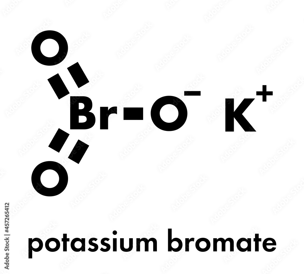 Image vectorielle Stock Potassium bromate (KBrO3, E924). Used as ...