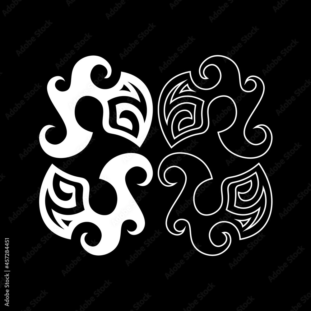 dark abstract fantasy symbol in ancient tribal style Stock Vector ...