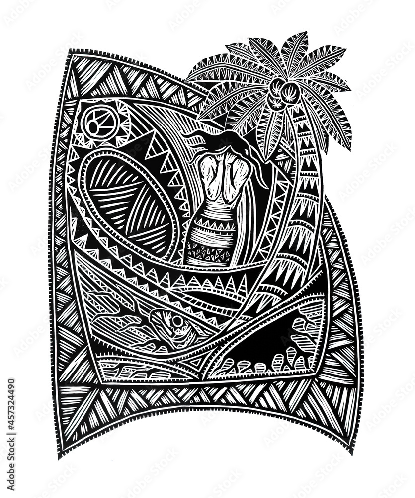 The Origin of the Coconut, Tongan Myth by William Furneaux Stock ...
