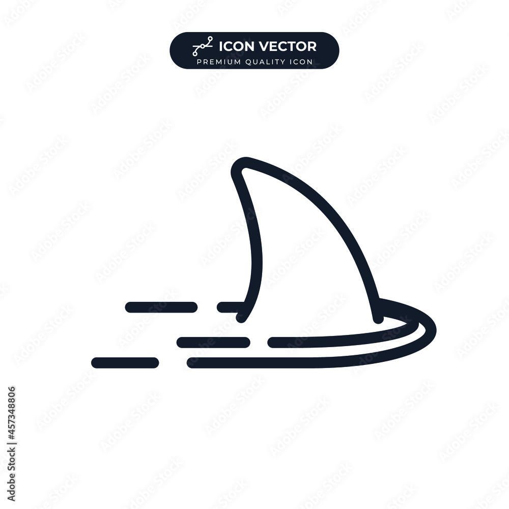 shark fin icon symbol template for graphic and web design collection ...