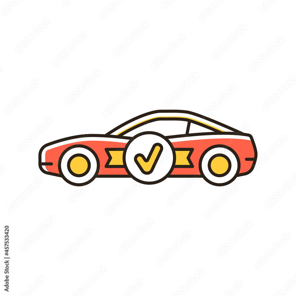 Top quality car RGB color icon. High-rated professional vehicle. Design ...