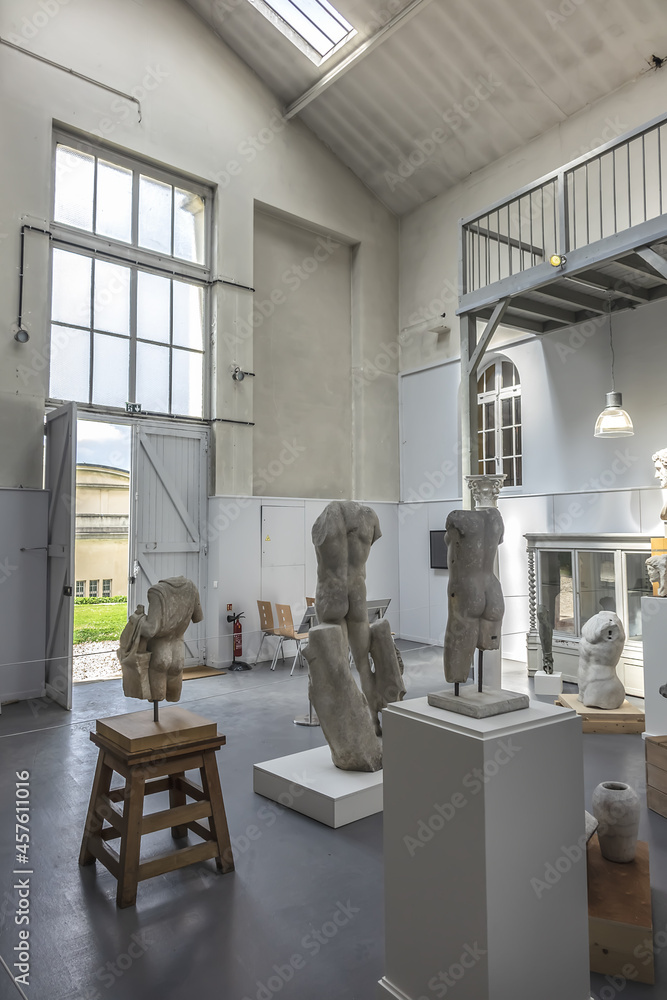 Interior of Rodin museum in Meudon, where sculptor once lived and ...