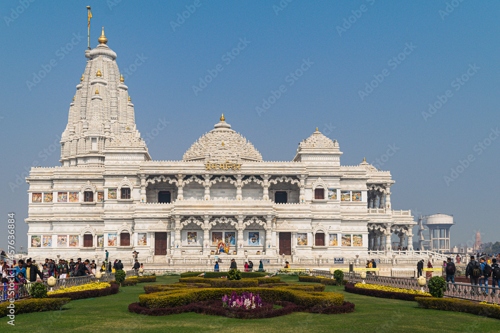 Prem mandir located in Vrindavan is a very beautiful temple dedicated ...