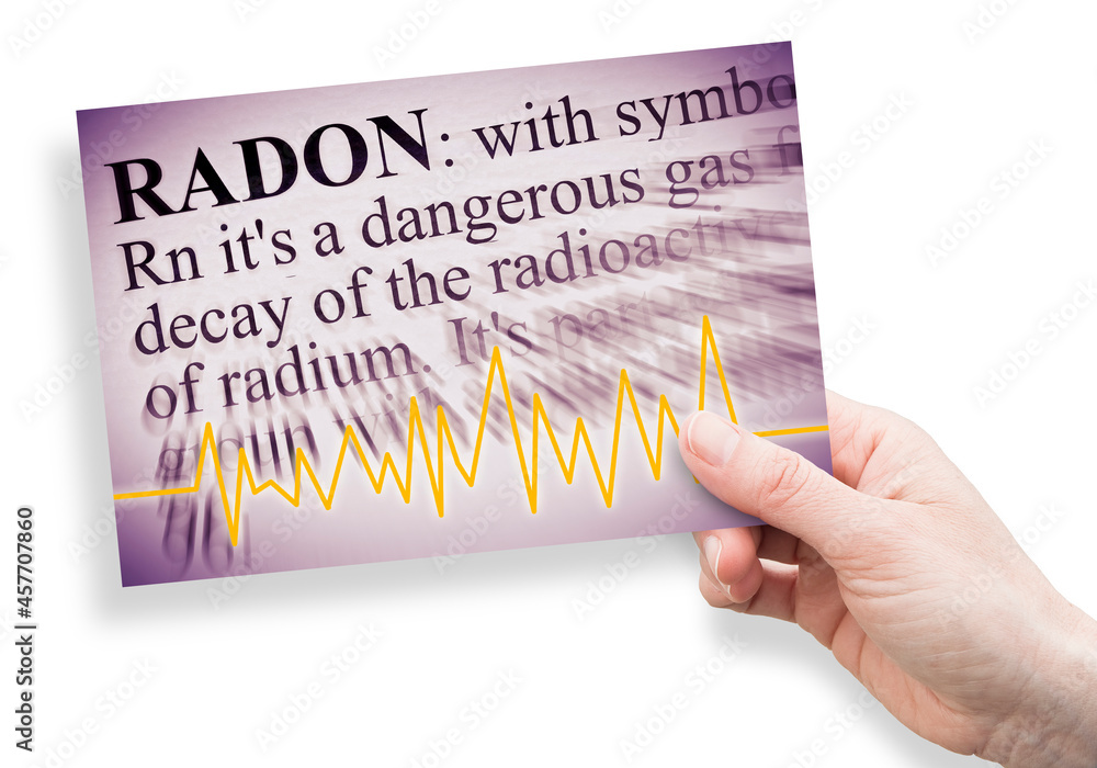 Radon gas the silent killer - concept with check-up chart about radon ...