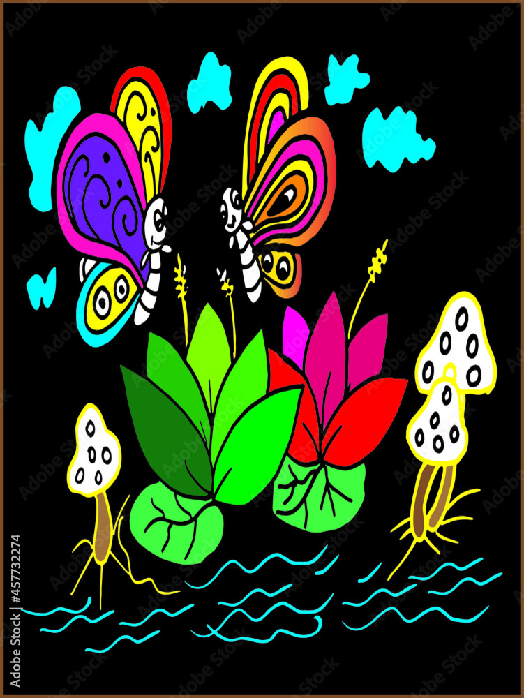 Vektor DINOSAUR,CAT COLORING PAGE,FLOWER COLORING PAGE,WATERCOLOR ...