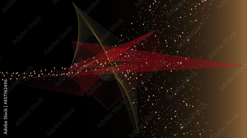 Abstract particles art on dark background Stock Vector | Adobe Stock