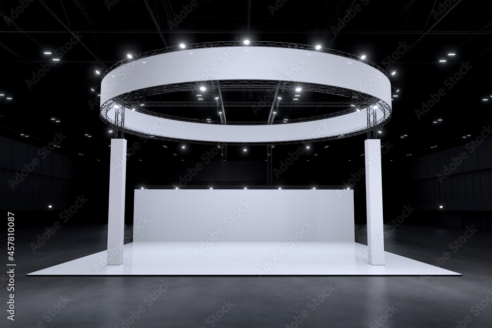 Exhibition stand for mockup and Corporate identity,Display design.Empty ...