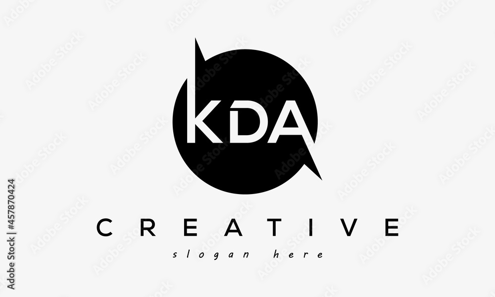 KDA creative circle letters logo design victor Stock Vector | Adobe Stock