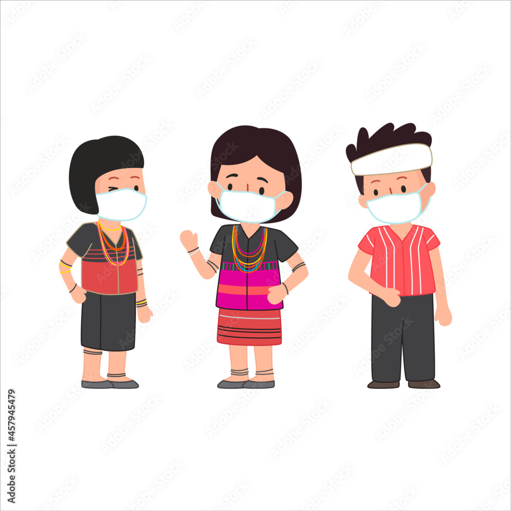 Traditional dress of Karen long neck people living in Thailand Myanmar ...