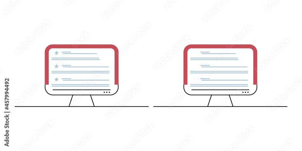 Computer two Monitor icon. PC desktop display symbol. Modern Flat style ...