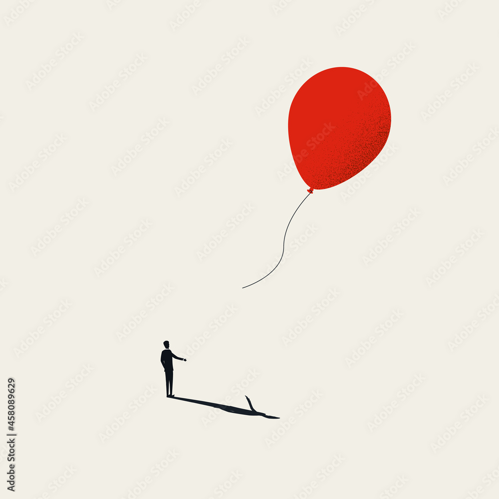 Depression and sadness vector concept. Symbol of unhappy person ...
